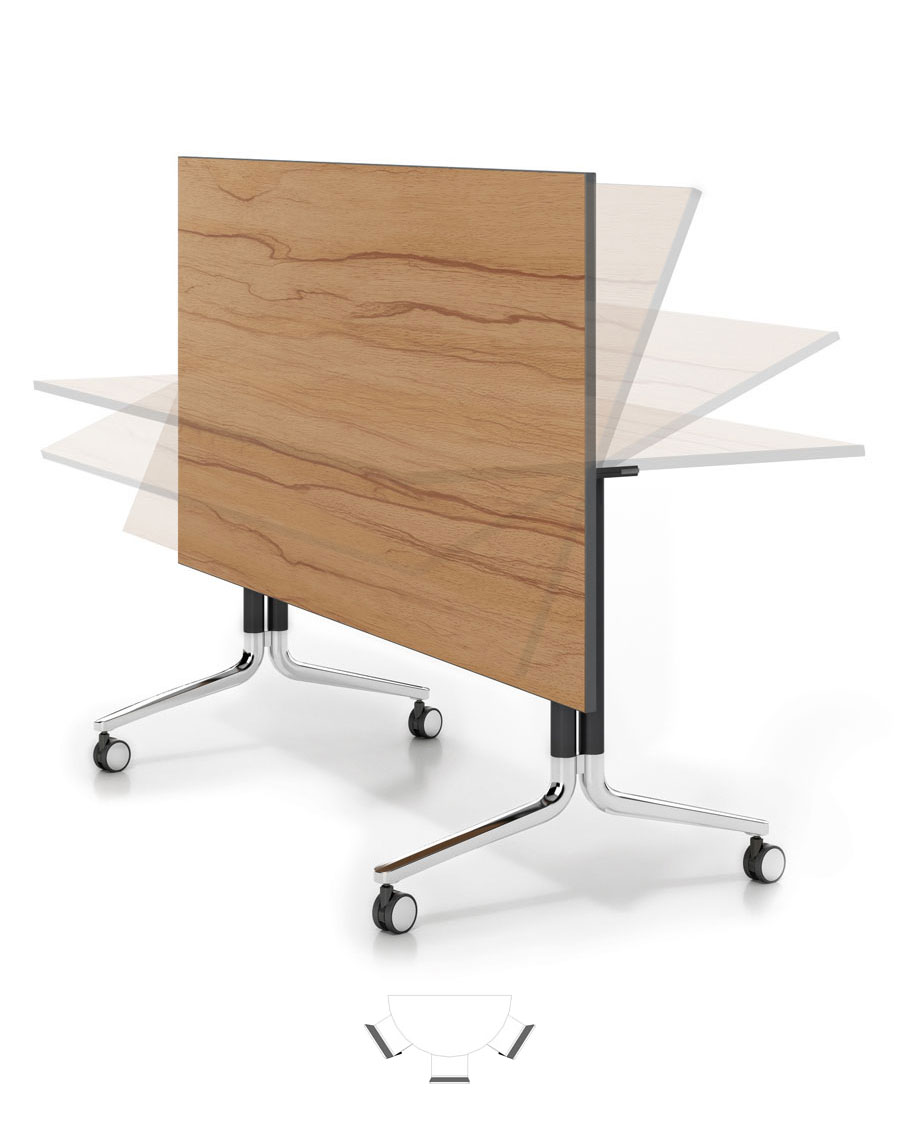 Temo Half-Round Fliptop Table